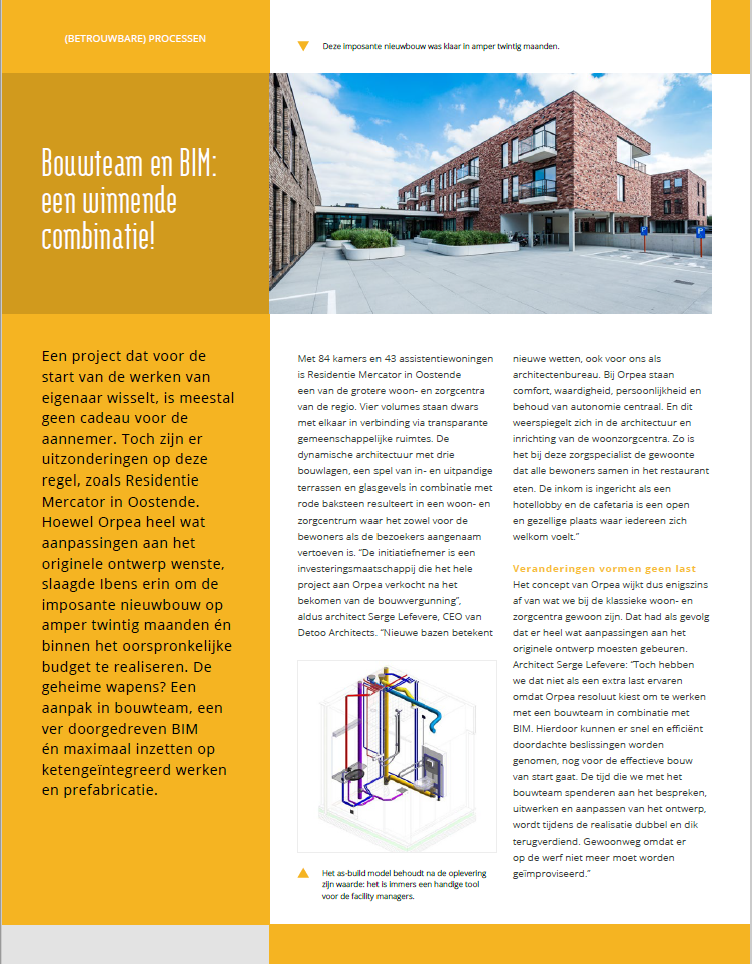 Bouwteam en BIM: een winnende combinatie! - Residentie Mercator | ibens